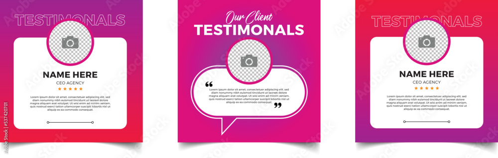 Customer feedback testimonial social media post web banner template ...