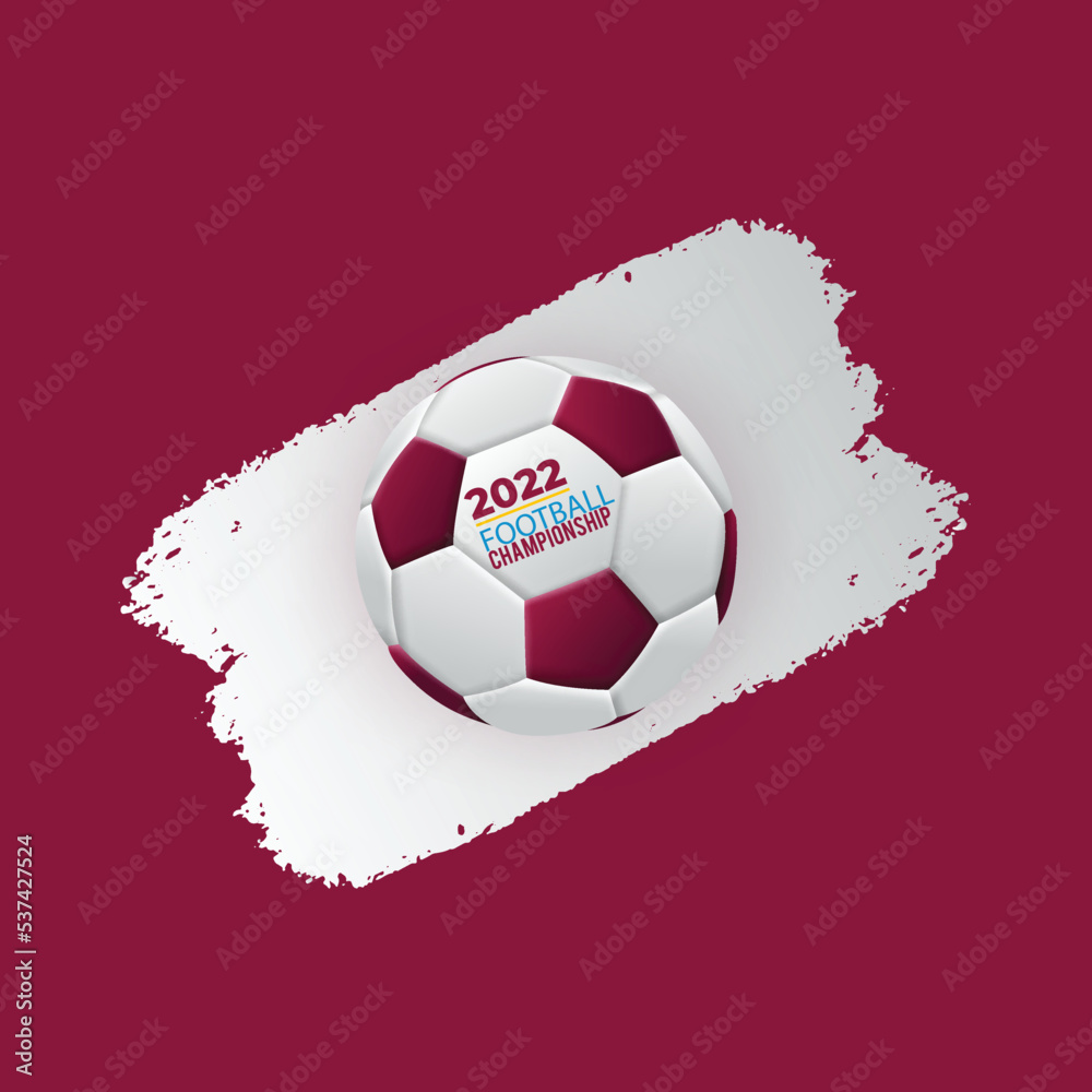 Football world cup 2022 tournament theme background Stock Vector ...