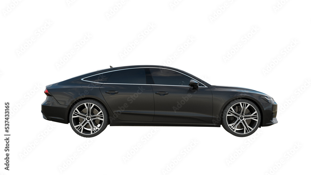 side view of black car isolated on white, AUDI A7 png transparent ...