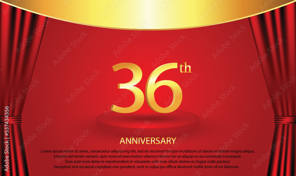 36th Anniversary celebration. 36 year Anniversary Celebration with red ...