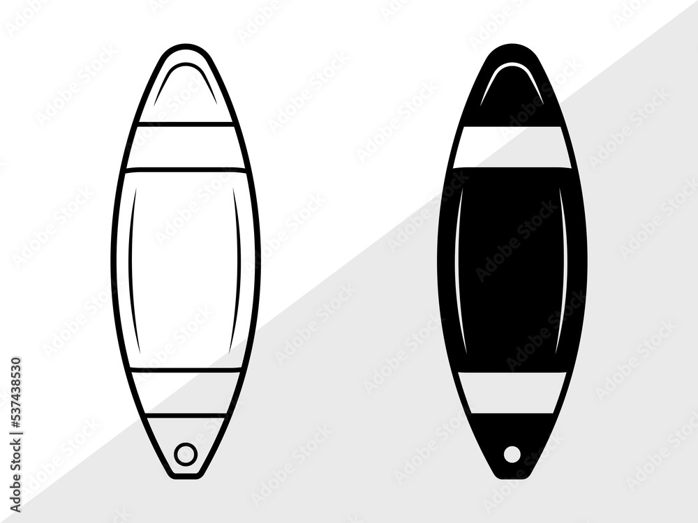 Surfboard SVG, Surfboard Silhouette, Boogie Board Svg, Beach Board Icon ...