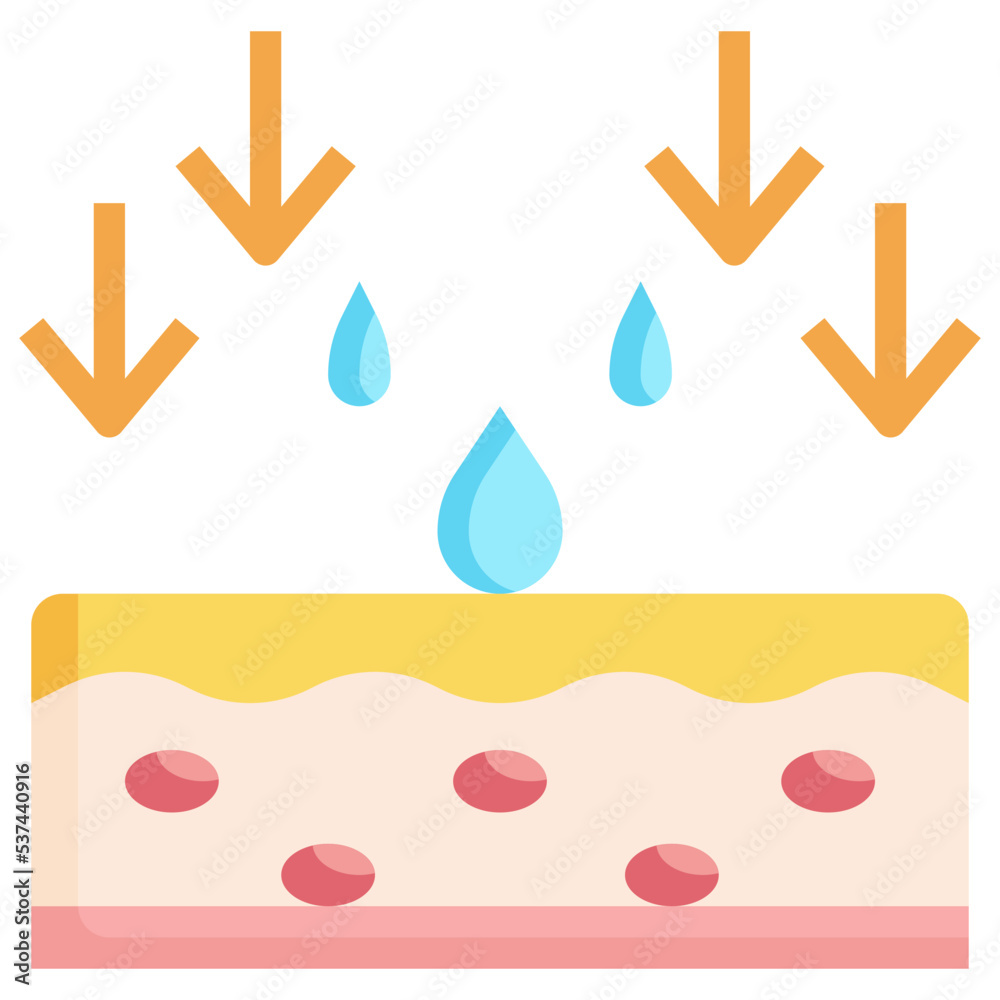 moisture skin flat icon,linear,outline,graphic,illustration Stock ...