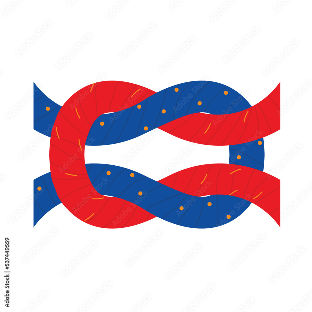rope knot emoji vector red blue illustration Stock Vector | Adobe Stock