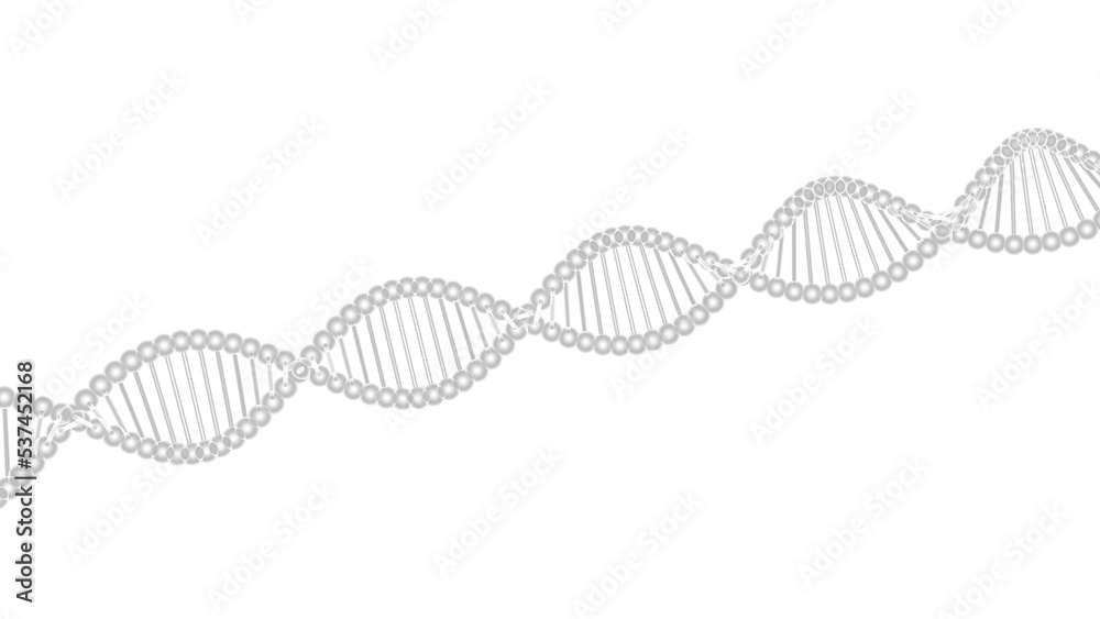 Science Molecular White DNA Model Structure under white flash lighting ...