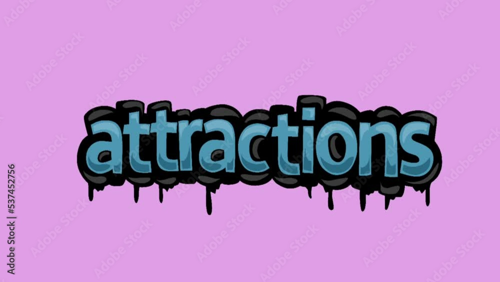 Pink screen animation video written ATTRACTION Stock Video | Adobe Stock