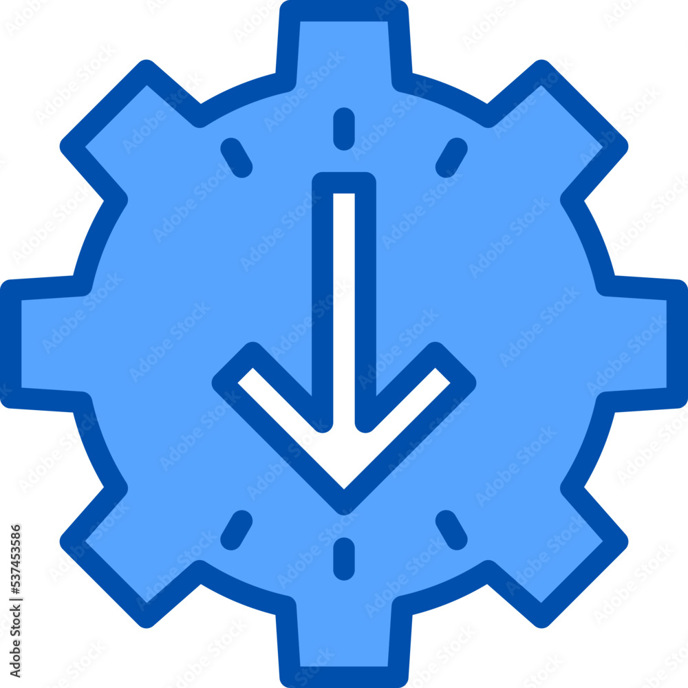 Uninstall blue line icon Stock Vector | Adobe Stock