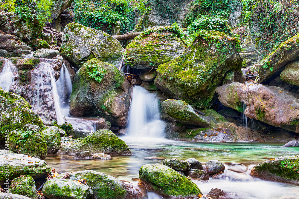Fotografia do Stock: Sassenage France 11 2021 photo en pose longue des ...