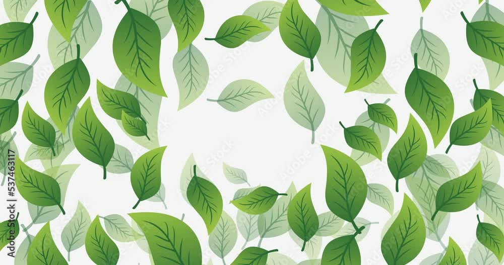 animated background of flying leaves filling the screen Stock Video ...