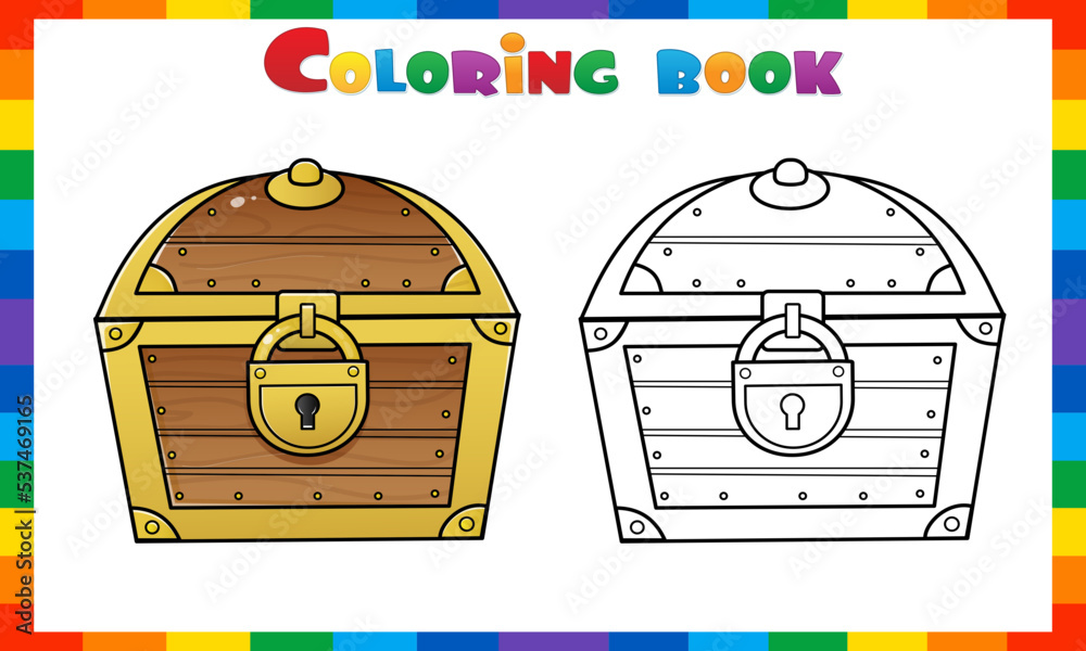 Treasure Box Coloring Page