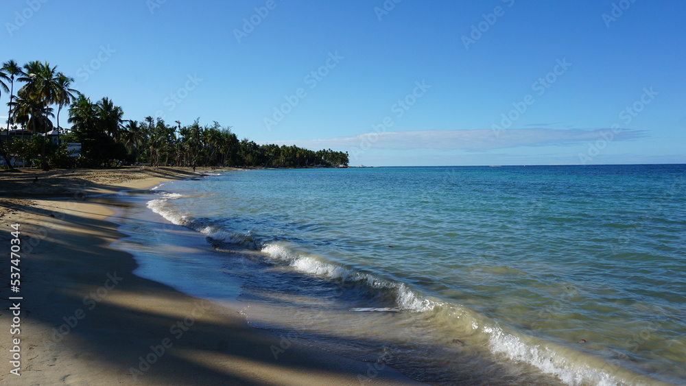 Playa Las Terrenas in the province of the Samana Peninsula in the ...