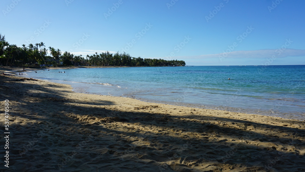 Playa Las Terrenas in the province of the Samana Peninsula in the ...