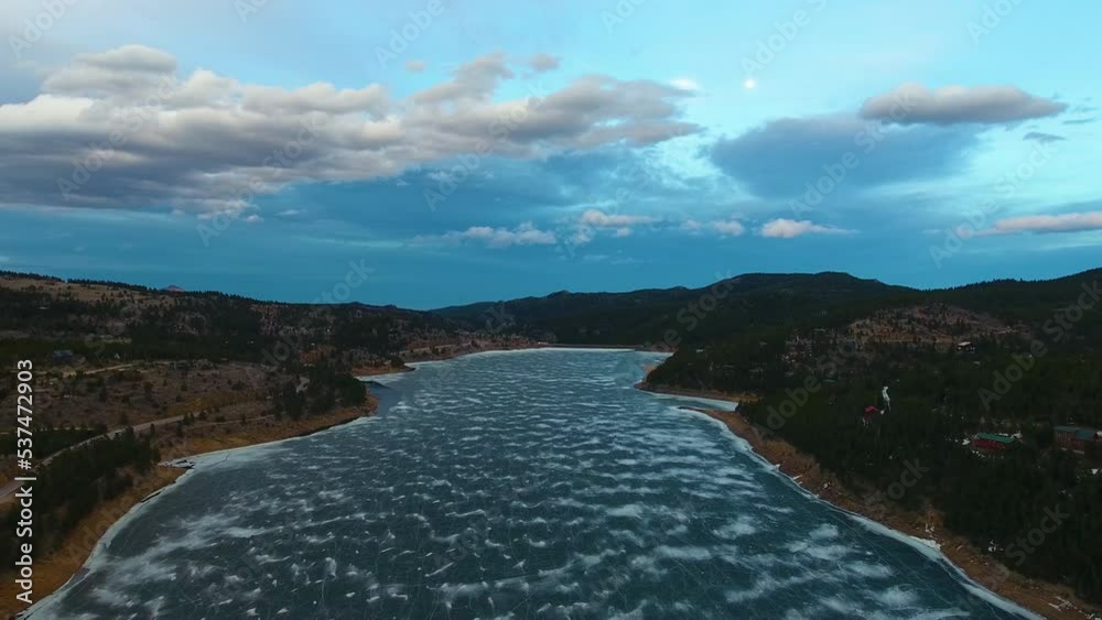Drone footage of Nederland Colorado. Barker Meadows Reservoir ...