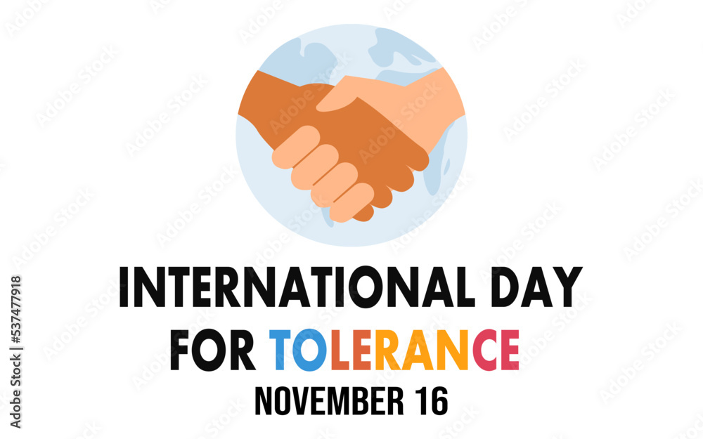 international day for tolerance logo and concept in flat design ...
