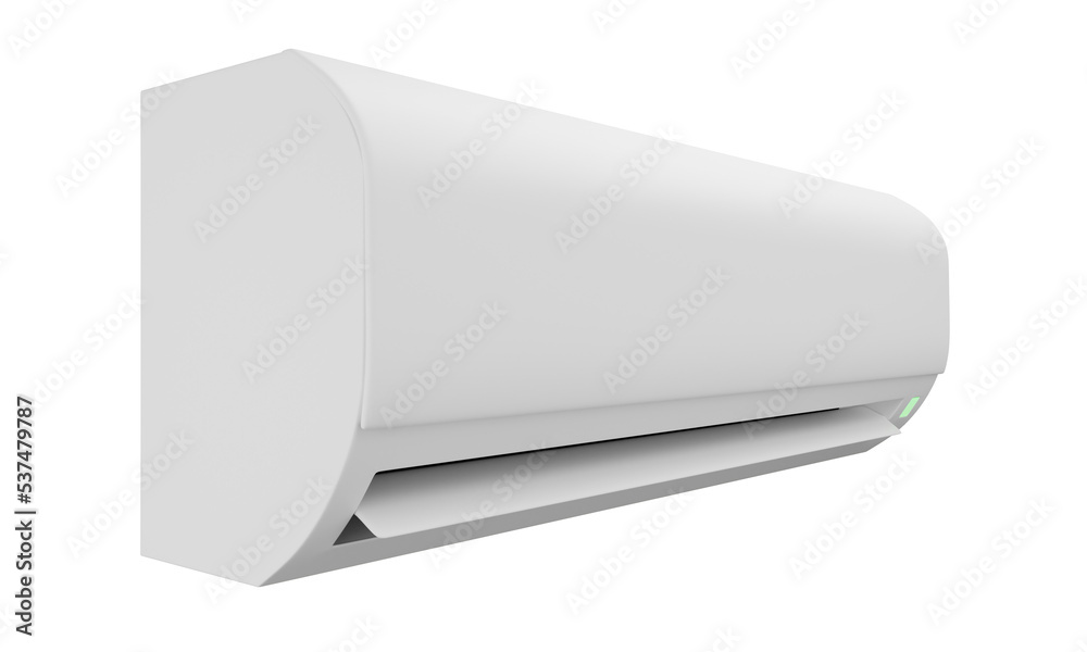 the indoor unit of the air conditioner from the left side of the ...