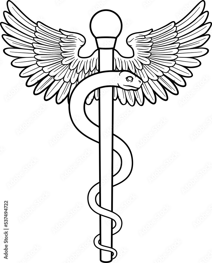 Rod of Asclepius Aesculapius Medical Symbol Stock Illustration | Adobe Stock