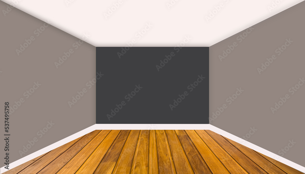 Illustrated mock up 3D empty room of interior rendering design on tone ...