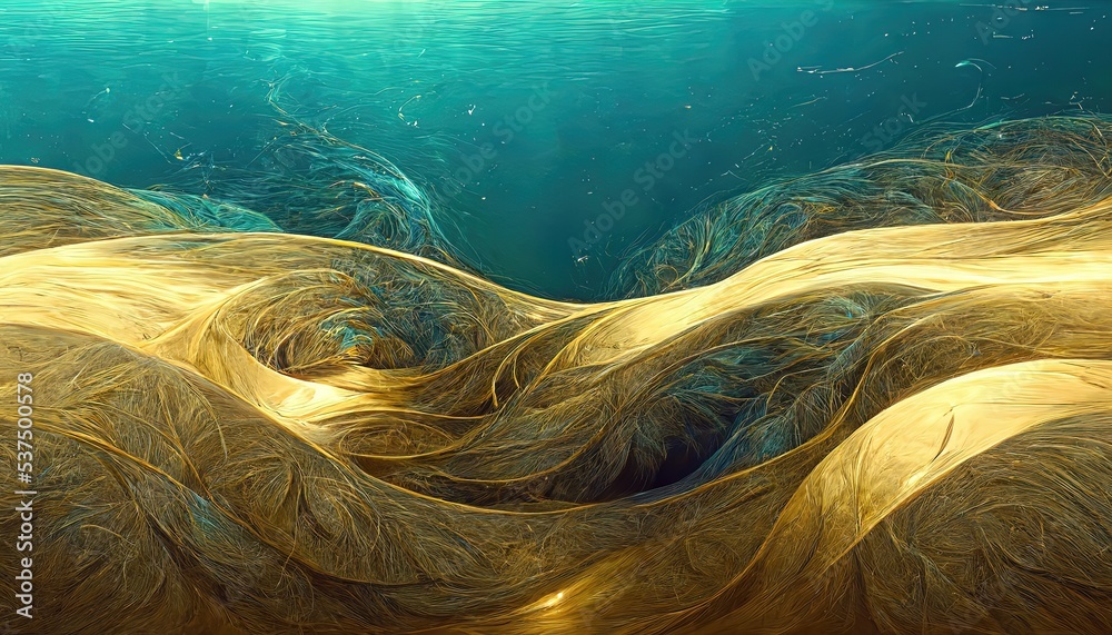 Very detailed gold and blue gradients and metallic shapes, modern ...