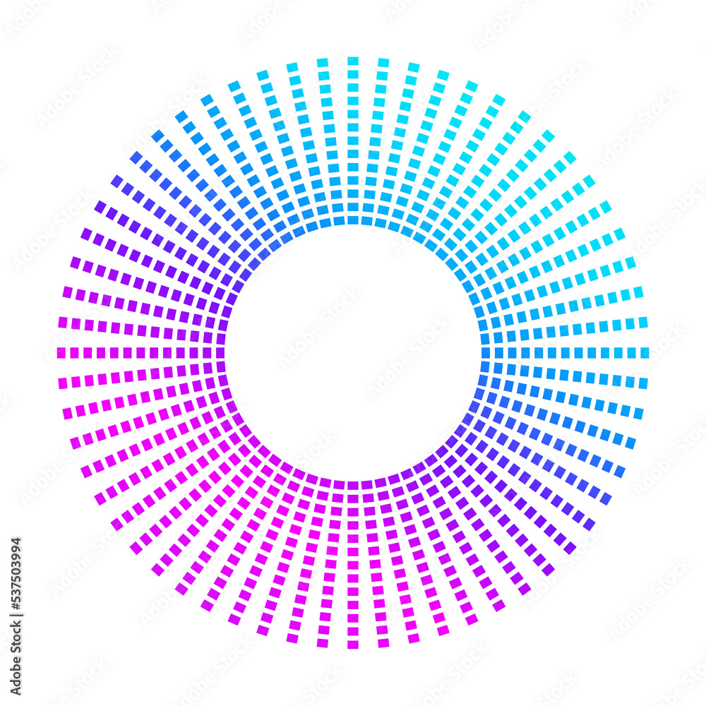 Musical symbol of the circular equalizer. Circle rainbow Illustration ...