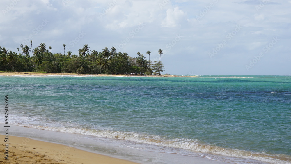 the view between Playa Punta Popy and Playa el Portillo in Las Terrenas ...