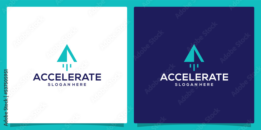 Design logo Accelerate. boost logo. launch symbol graphic design vector ...