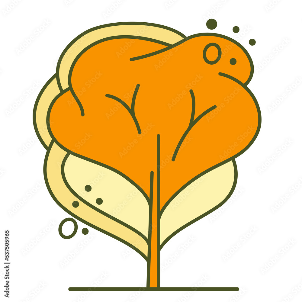 Frontal tree. Entourage design. For the landscape design plan ...