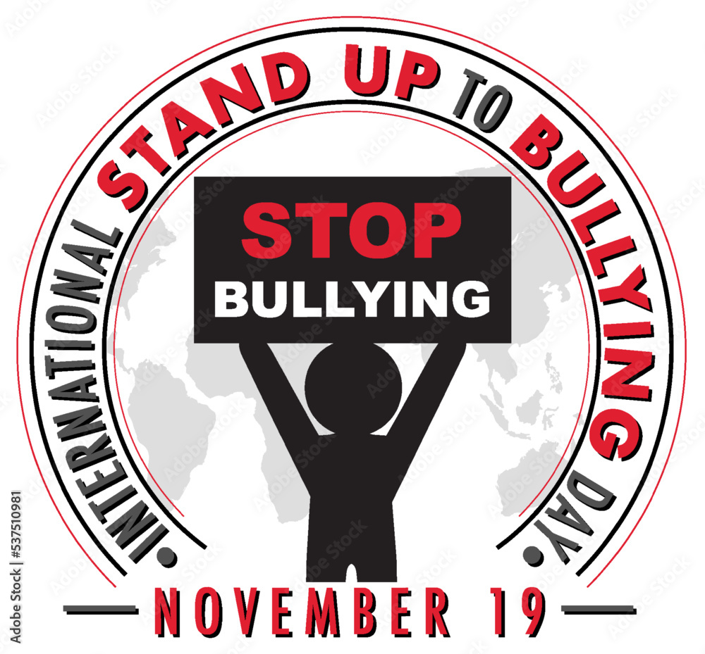 International stand up to bullying day poster design Stock Vector ...