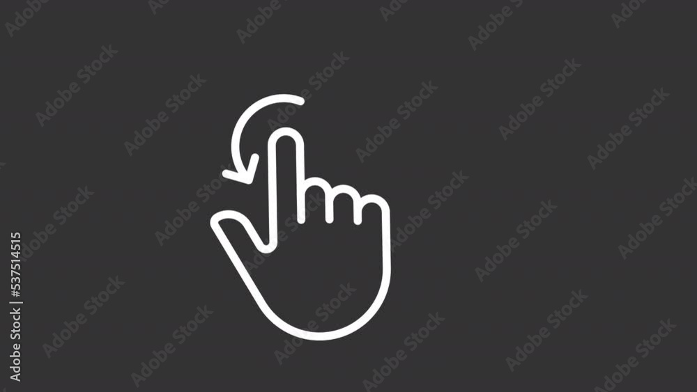 Animated rotation white linear icon. Tap to spin picture. Update ...