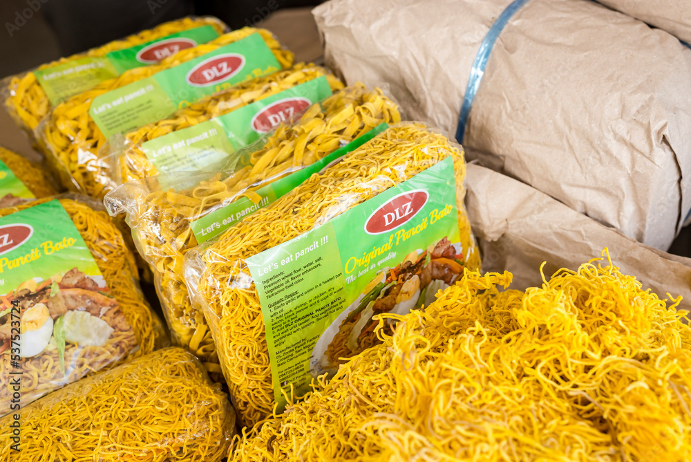 Bato, Camarines Sur, Philippines - Packs of DLZ Original Pancit Bato ...