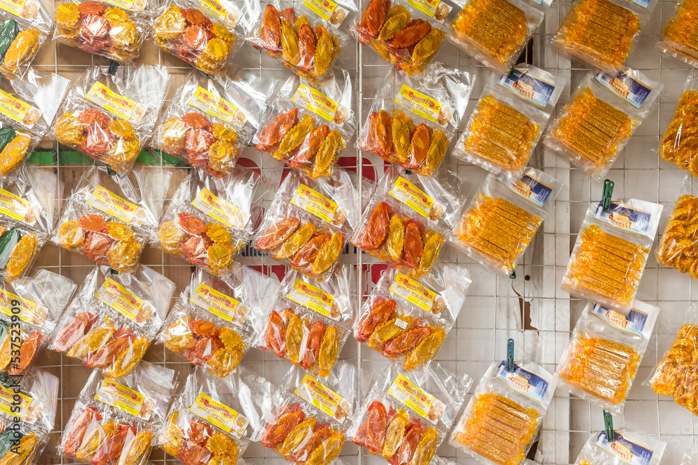 Milaor, Camarines Sur, Philippines - Oct 2022: Pili tarts for sale at a ...