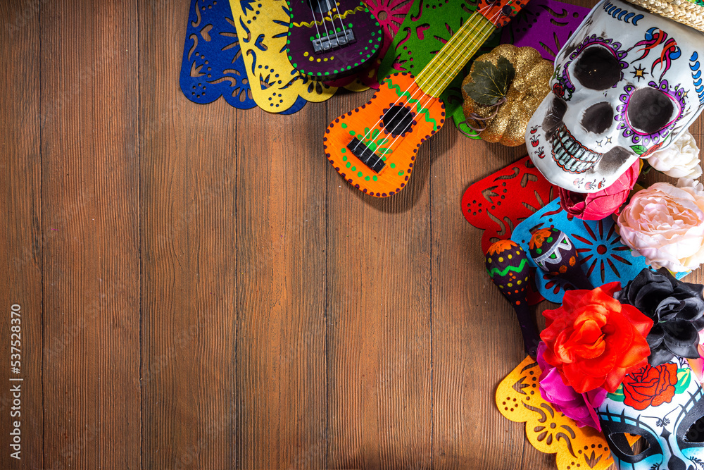 Spanish Mexican traditional holiday, autumn festival Day of the Dead ...