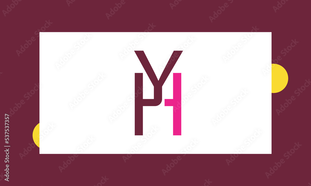Alphabet letters Initials Monogram logo YH, HY, Y and H Stock Vector ...