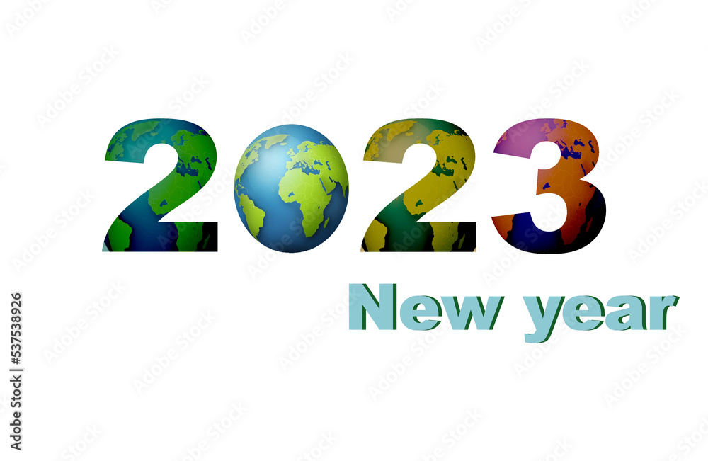 Lettering of the year 2023 in different colors Stock Illustration ...