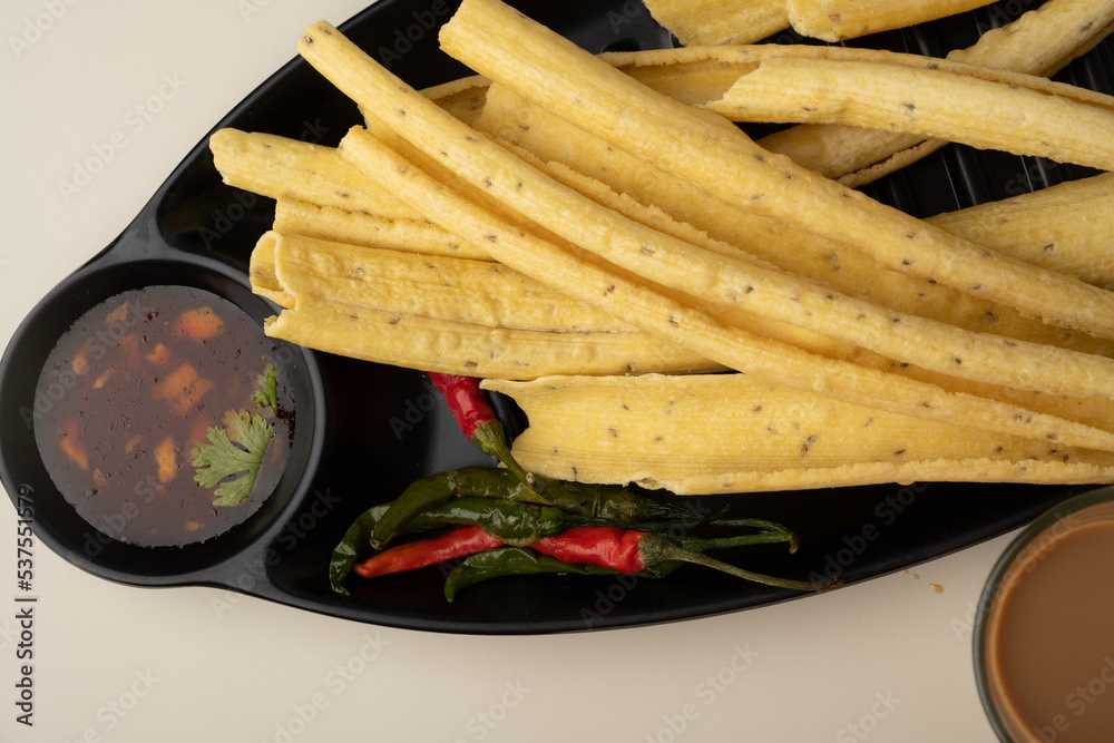 fafda Gathiya (fafda jalebi) is a very popular Gujarati snack, common ...