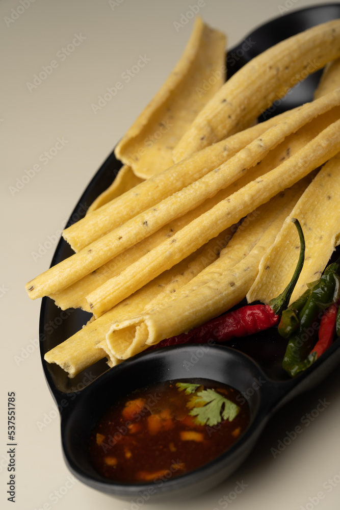 fafda Gathiya (fafda jalebi) is a very popular Gujarati snack, common ...