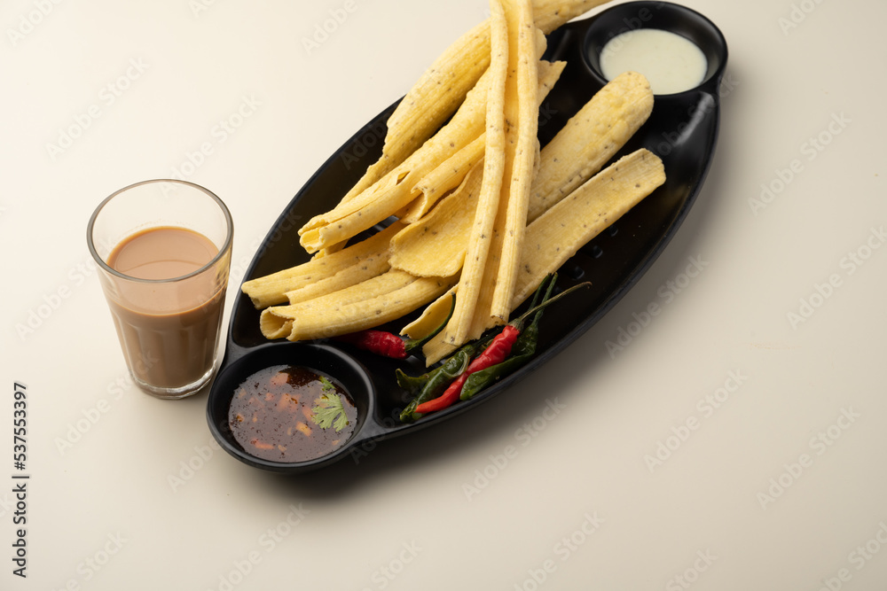 fafda Gathiya (fafda jalebi) is a very popular Gujarati snack, common ...