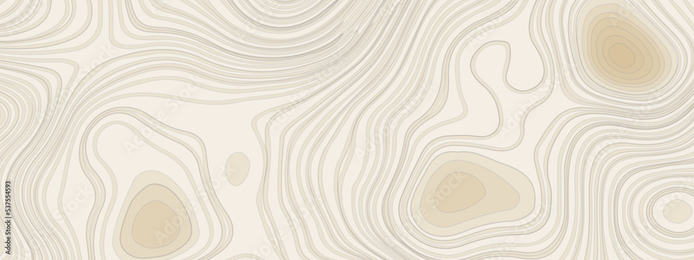 The stylized multicolored wavy abstract topographic map contour, lines ...