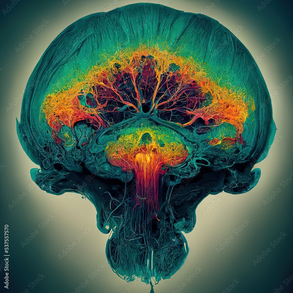 Human brain in Magnetic resonance imaging, beautiful imagine of inside ...