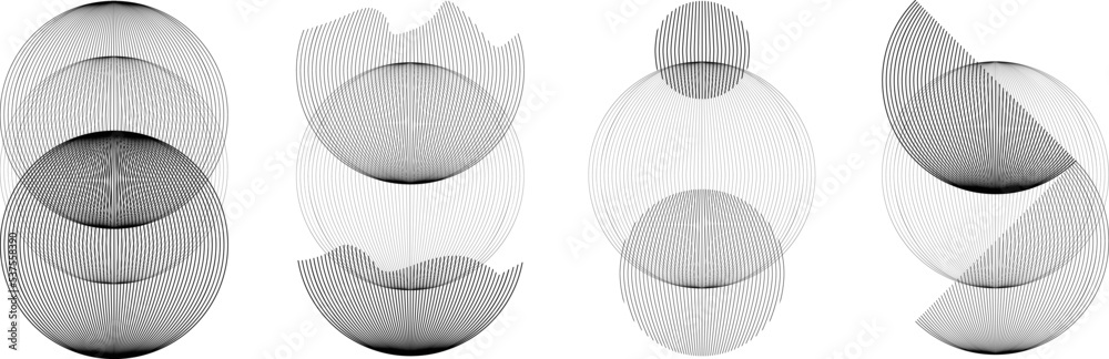 Art composition with lines .Modern art design .Design elements set ...
