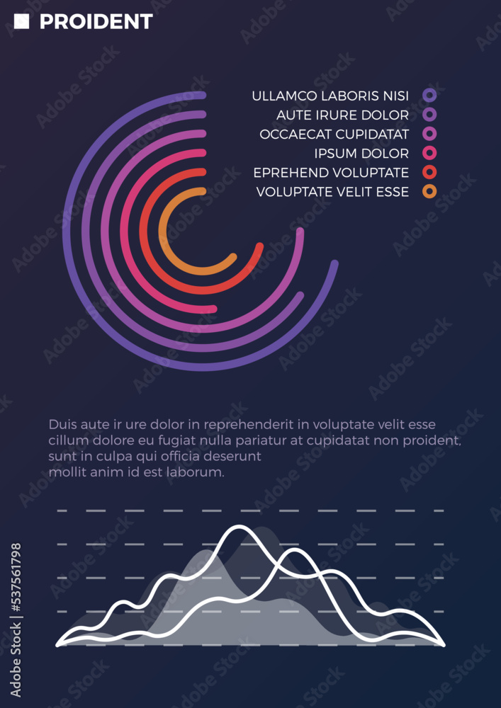 Statistic chart and diagram. Infographic data page template Stock ...