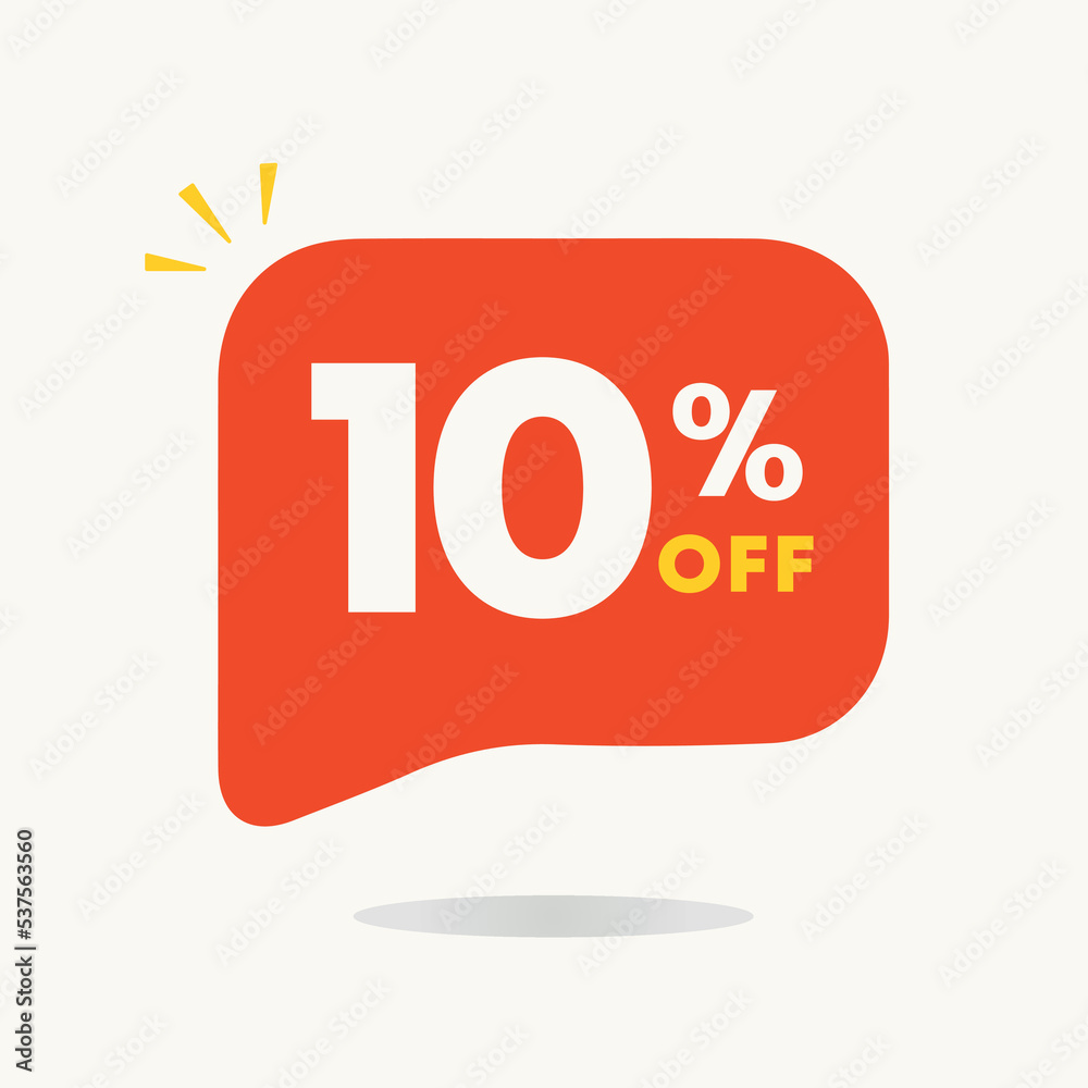10% off. Price discounts tag for sales. Promotions, special offer ...