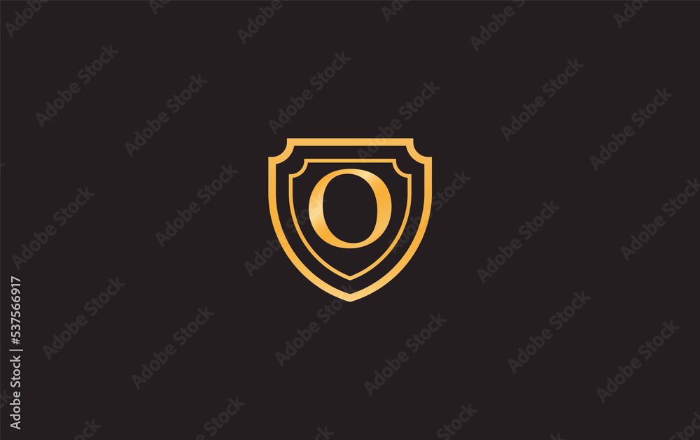 Double shield and golden elegant logo symbol design image with ...