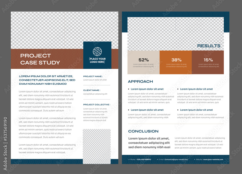 Case study template with minimal design | Professional case study ...