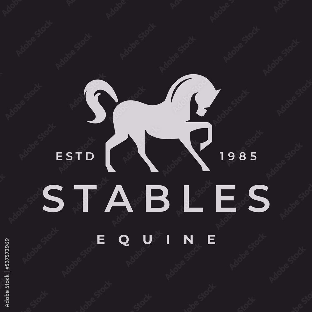 Horse logo design. Equine stables icon. Equestrian horse symbol ...