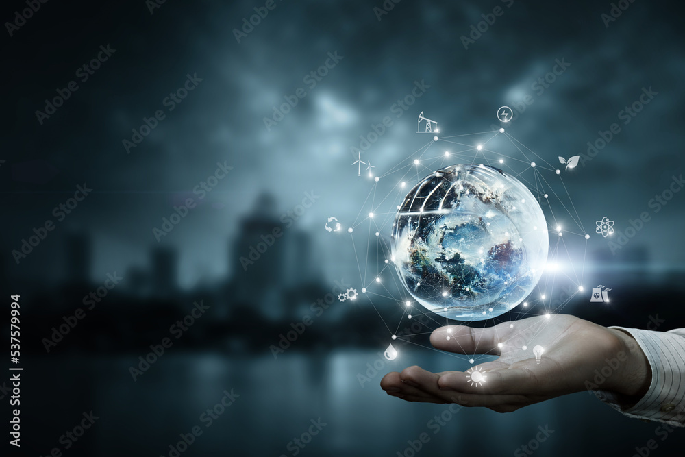 The concept of alternative energy sources in the global system . Stock ...