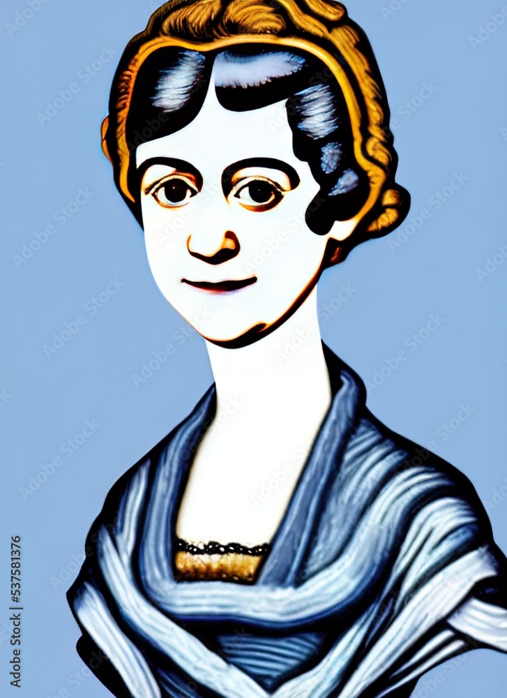Jane Austen caricature portrait satire original art fair use copyright ...