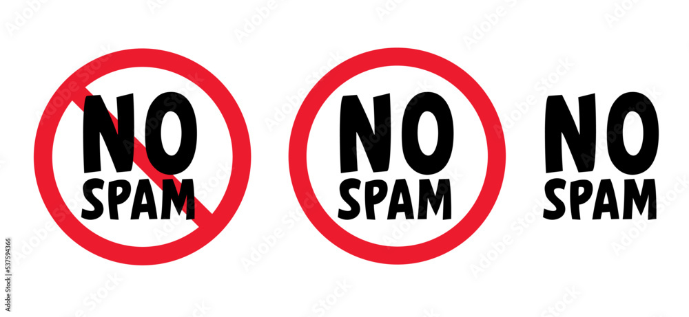 Stop, no advertising. No ads sign. Red circle background. Advertisement ...