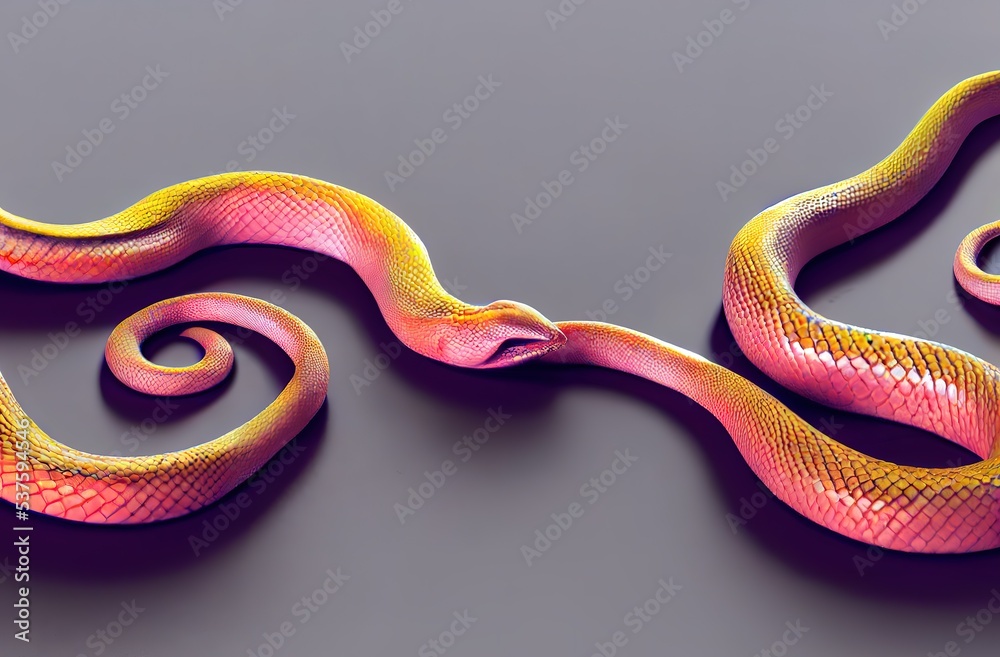viper snake close-up, viper snake head, animal close-up, 3D rendering ...