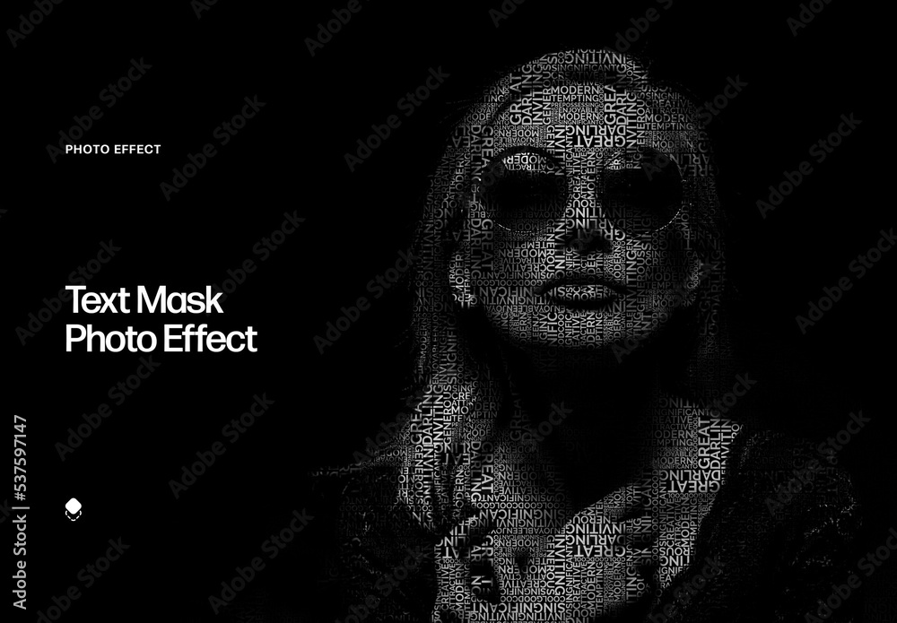 Text Mask Photo Effect Mockup Stock Template Adobe Stock