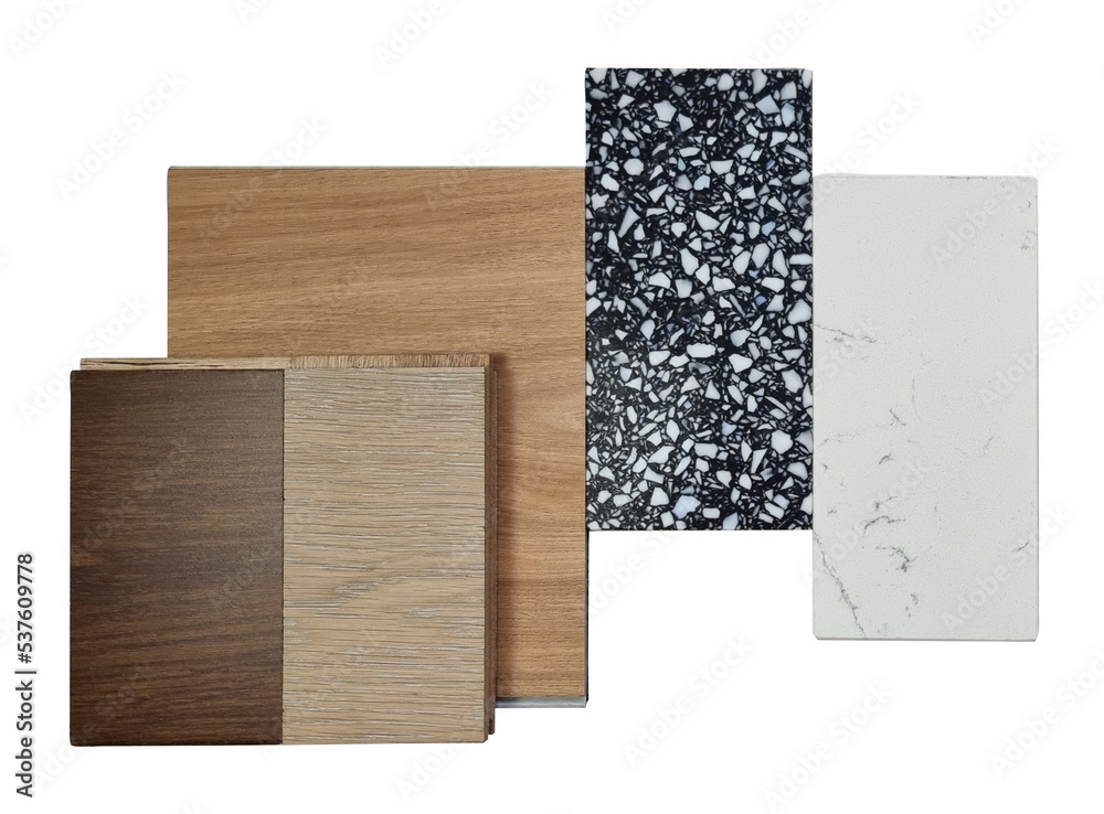 interior material samples contains oak and walnut engineering flooring ...