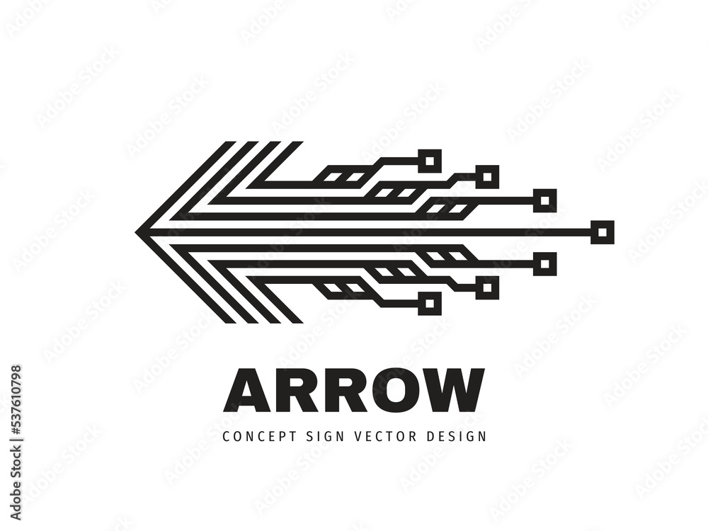 Arrow technology - vector logo template for corporate identity ...